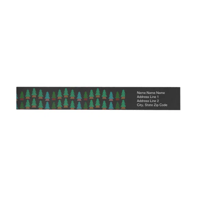 Cozy Pine Tree Forest Return Address Labels | Zazzle