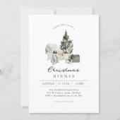Cozy Watercolor Christmas Dinner Party Invitation | Zazzle