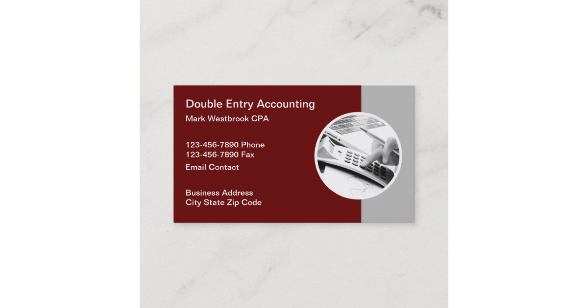 CPA Accountant Accounting Services Business Card | Zazzle