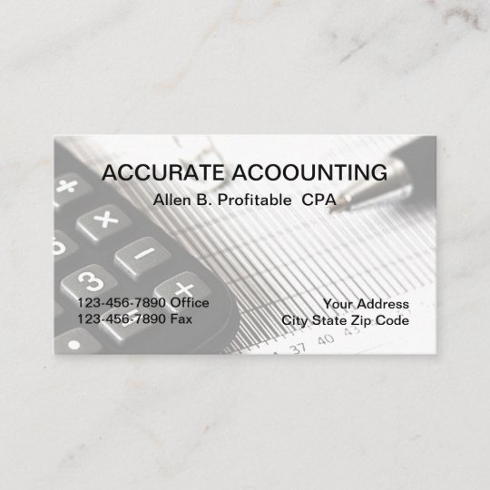 CPA Accountant Business Card | Zazzle.com