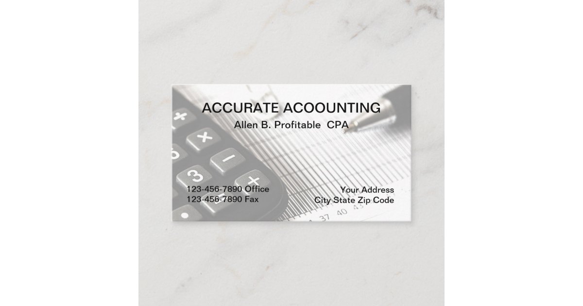CPA Accountant Business Card | Zazzle.com