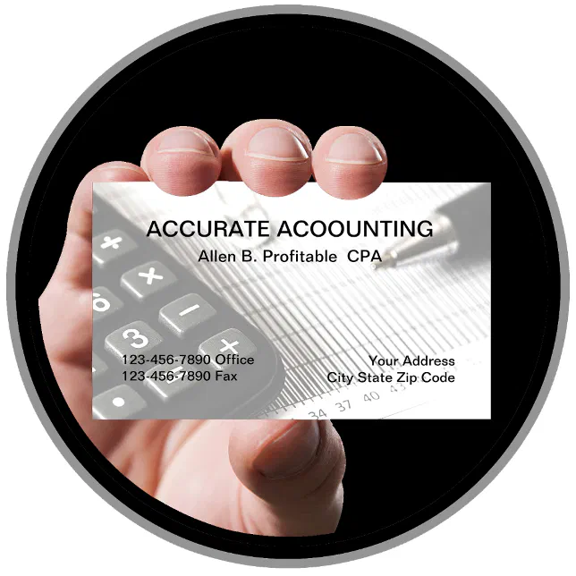 CPA Accountant Business Card | Zazzle