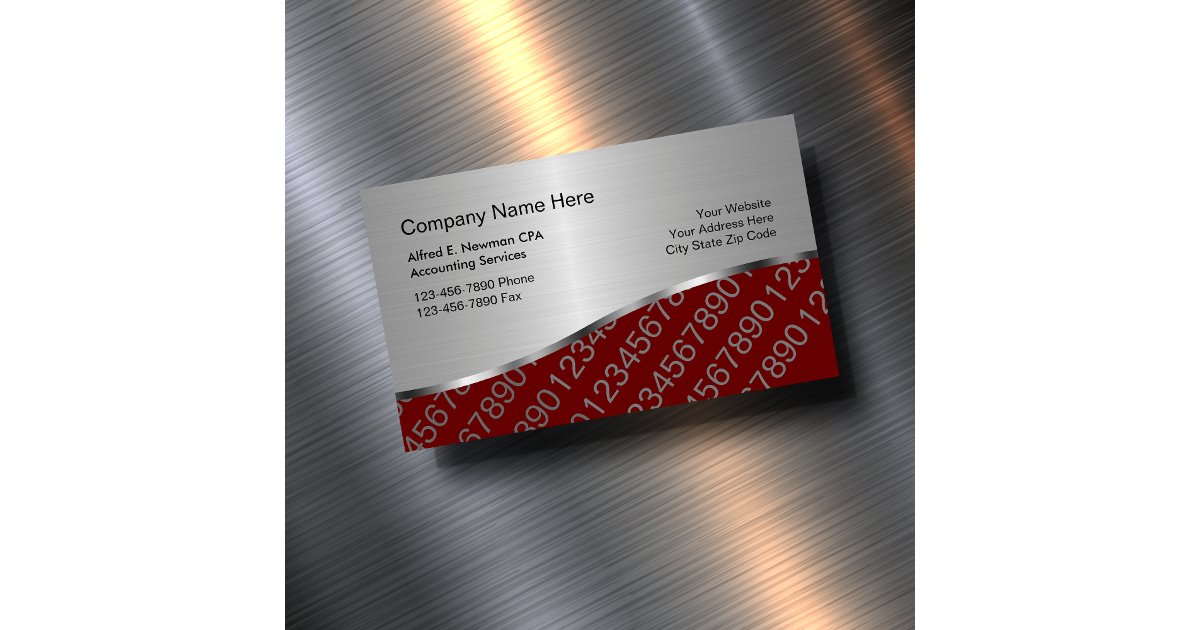 CPA Accountant Business Card Magnets | Zazzle