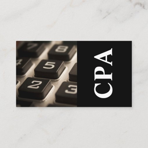 CPA Accountant Certified Public Accountants Business Card | Zazzle