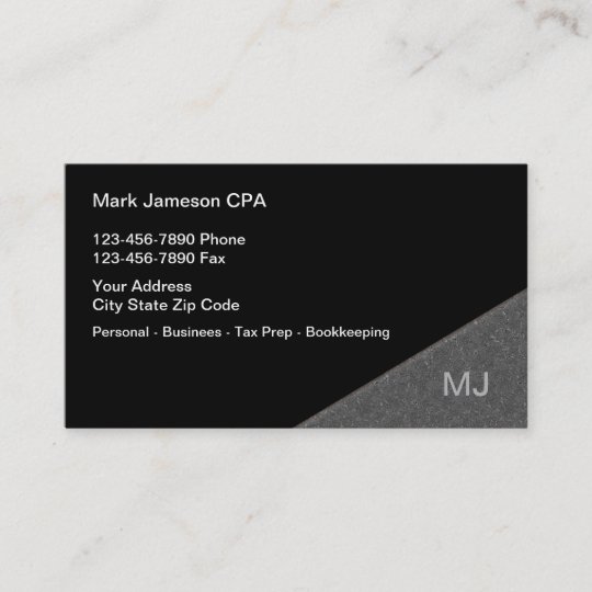 CPA Accountant Services Business Card | Zazzle.com