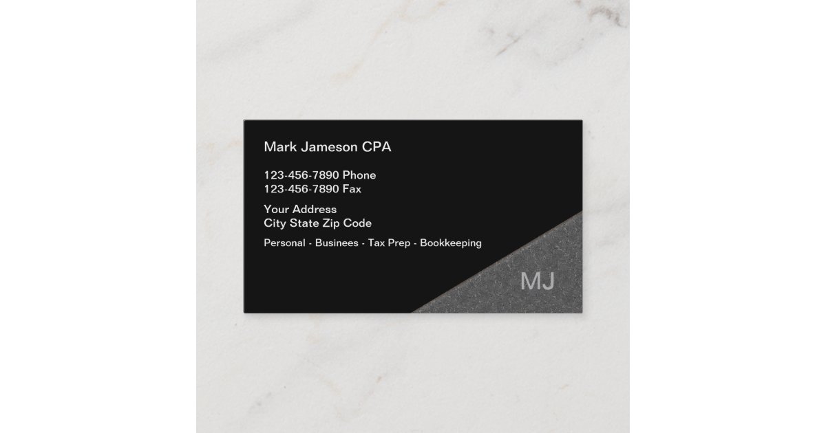CPA Accountant Services Business Card | Zazzle