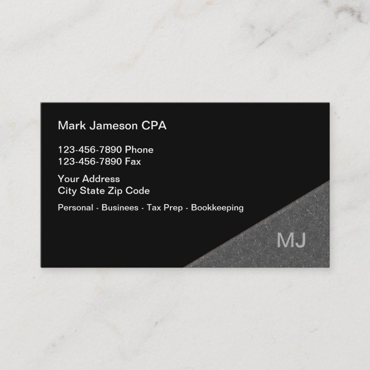 CPA Accountant Services Business Card | Zazzle