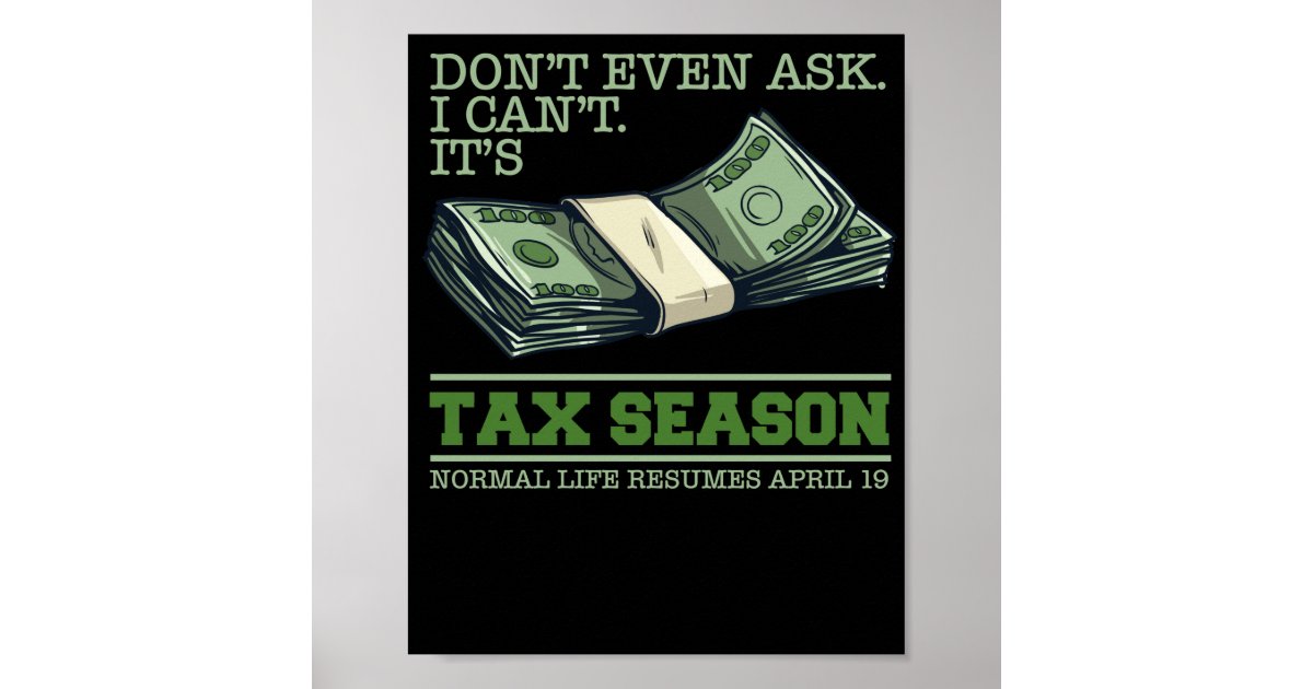 CPA Accountant Tax Season Preparer PicksPlace Poster | Zazzle