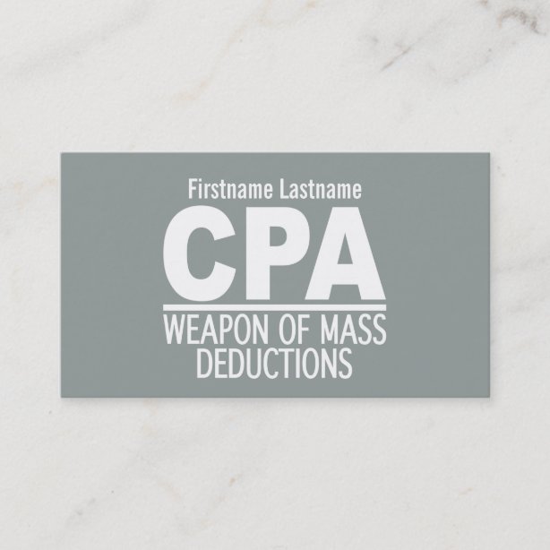 Cpa Business Cards - Business Card Printing | Zazzle