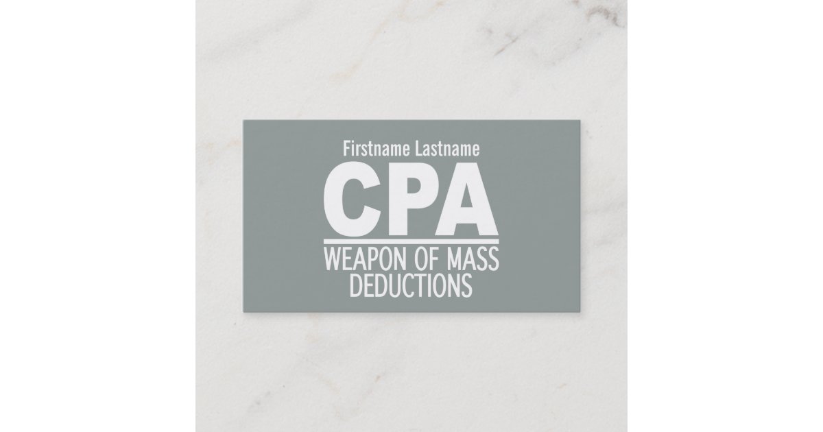 CPA custom business cards | Zazzle