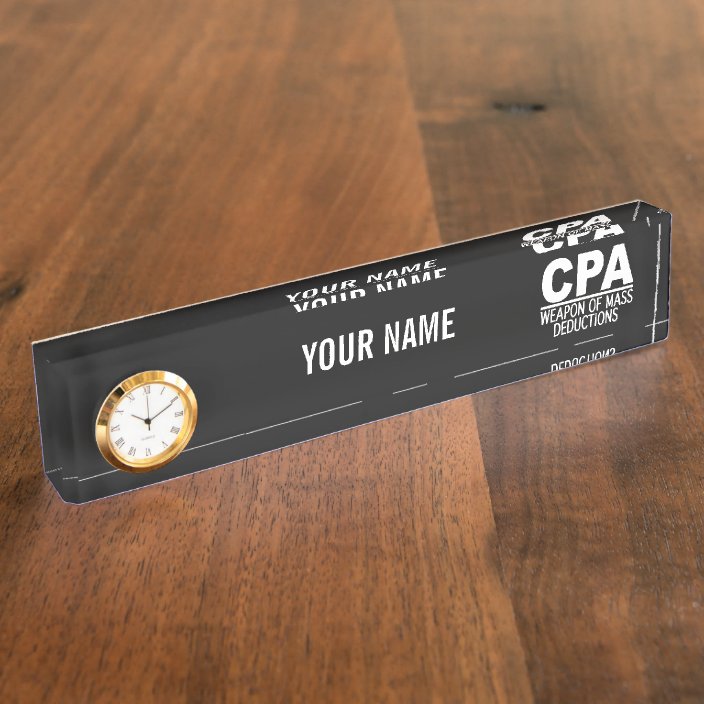 CPA custom color name plate | Zazzle.com