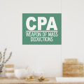 CPA custom color poster | Zazzle