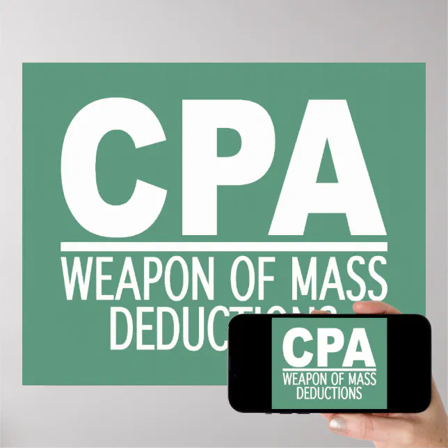 CPA custom color poster | Zazzle