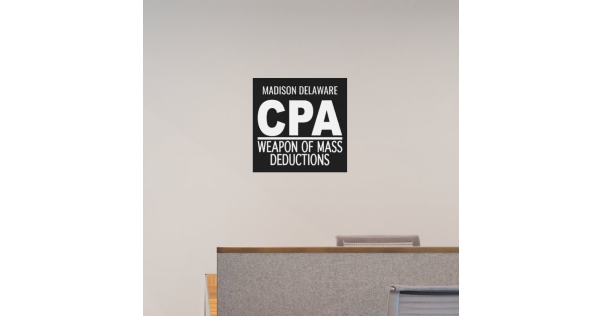 CPA custom name & color Wall Decal | Zazzle