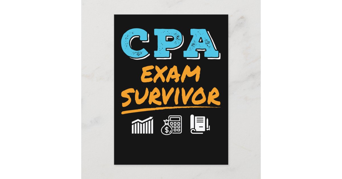 CPA Exam Survivor Postcard | Zazzle