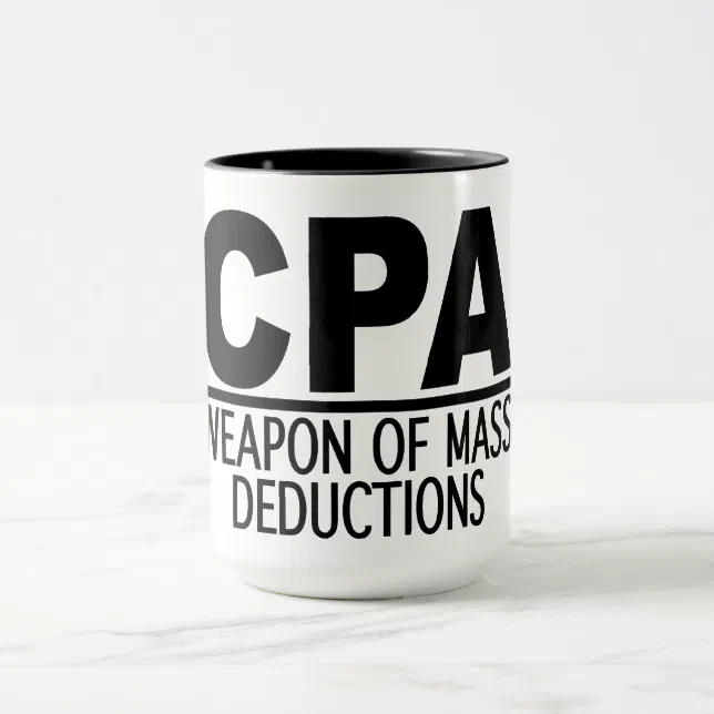 CPA mug – choose style & color | Zazzle