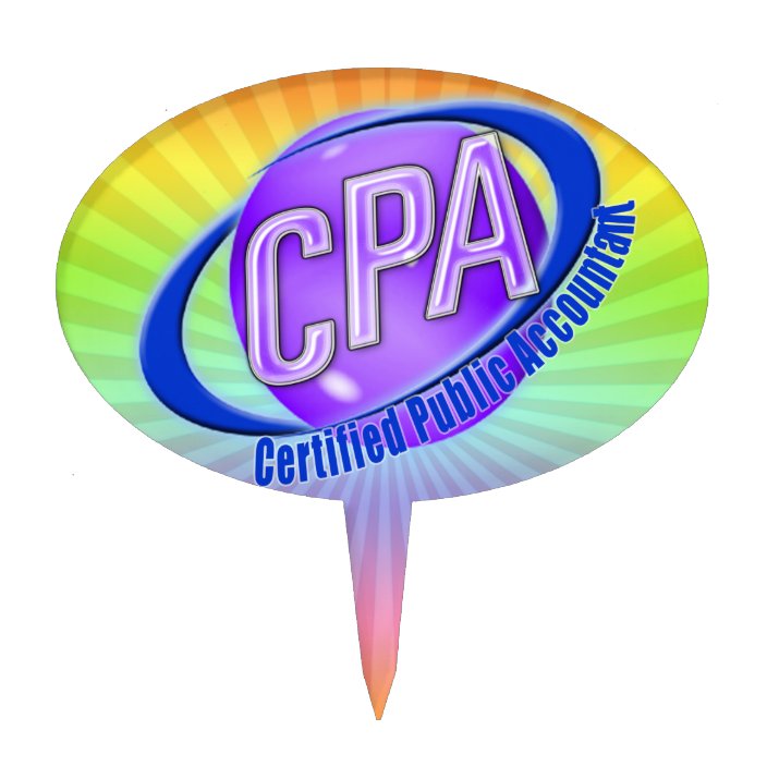 CPA ORB SWOOSH LOGO CERTIFIED PUBLIC ACCOUNTANT CAKE TOPPER | Zazzle.com