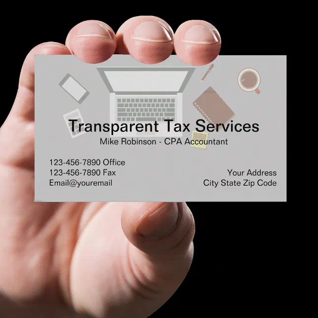 CPA Tax Accountant Services Business Card | Zazzle