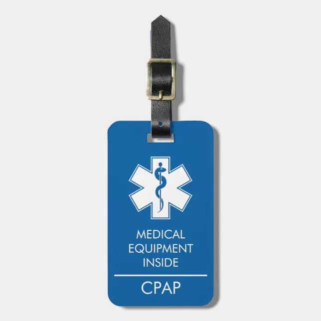 CPAP or Medical Alert Carry On Luggage Tag | Zazzle