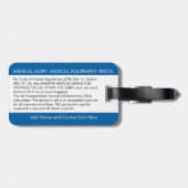 CPAP or Medical Alert Carry On Luggage Tag | Zazzle