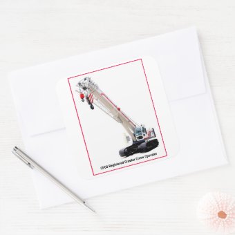 CPCS Crawler Crane Operator Square Sticker | Zazzle