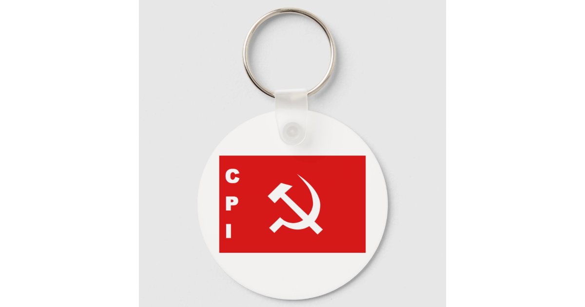 CPI-flag communist party of India Keychain | Zazzle