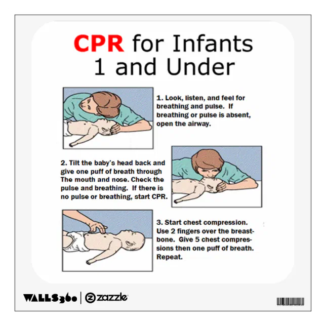 CPR for Infants Wall Decal | Zazzle
