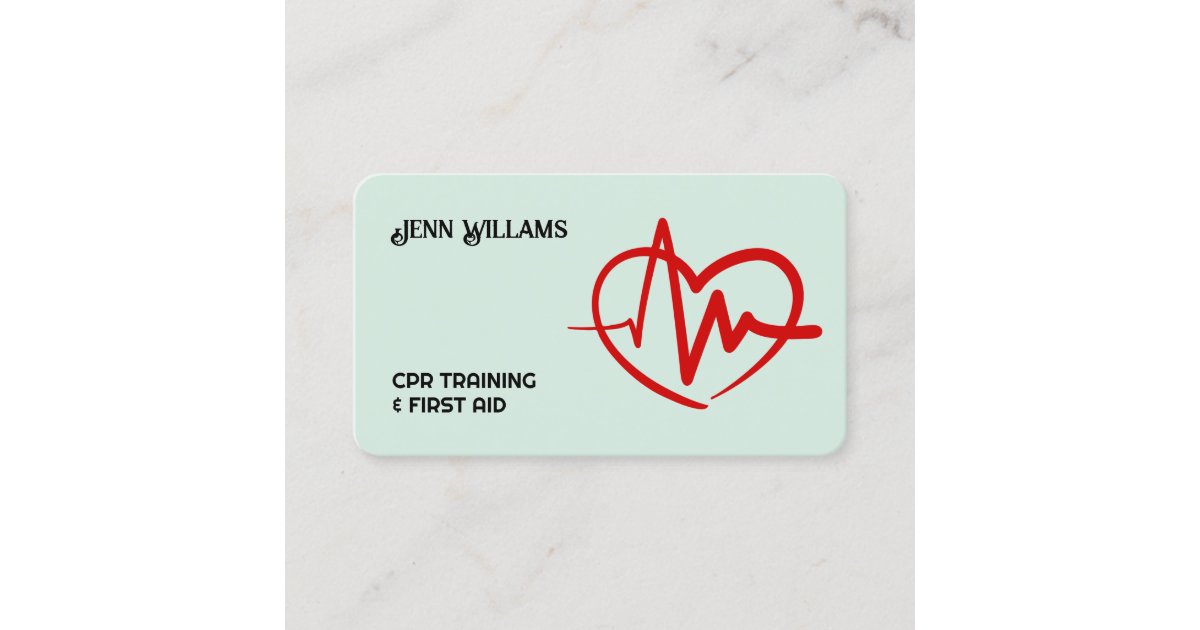 CPR Instructor Business Card | Zazzle