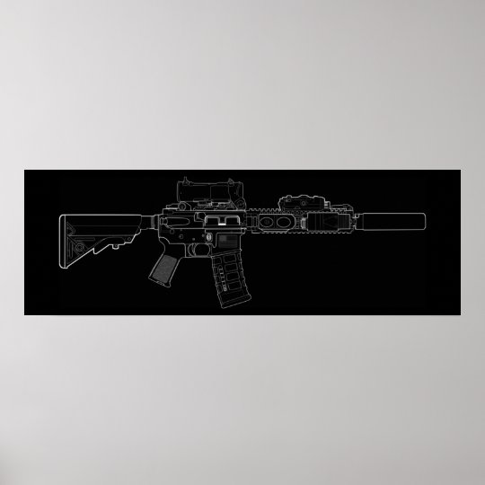 CQBR MK18 Mod 0 Poster | Zazzle.com