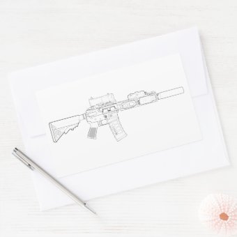 CQBR MK18 Mod 0 Rectangle Stickers | Zazzle