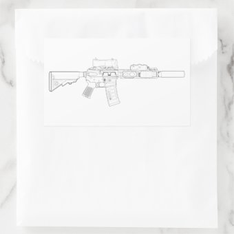 CQBR MK18 Mod 0 Rectangle Stickers | Zazzle
