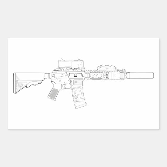 Cqbr Mk18 Mod 0 Rectangle Stickers