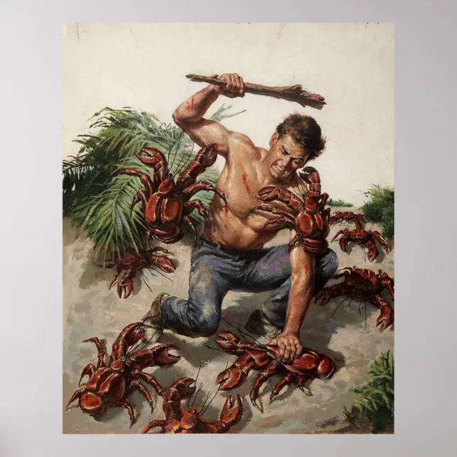 Crab attack poster | Zazzle