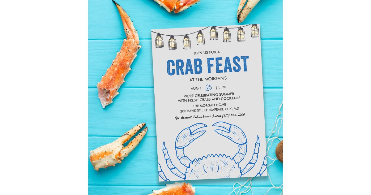 Crab Feast Invitation | Zazzle