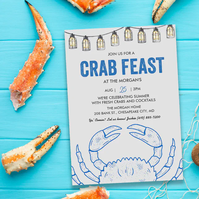 Crab Feast Invitation | Zazzle