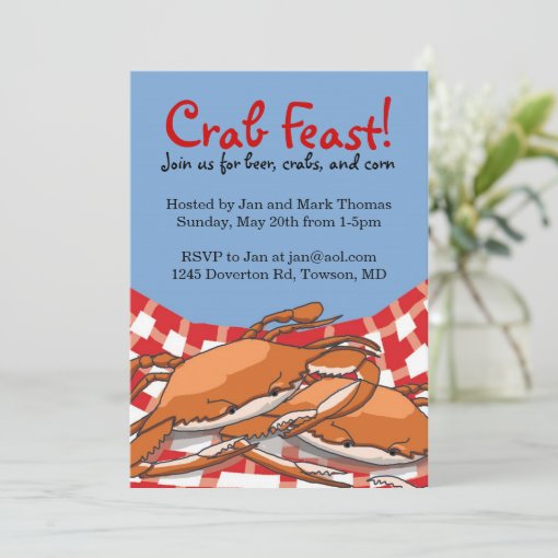 Crab Feast Invitations | Zazzle