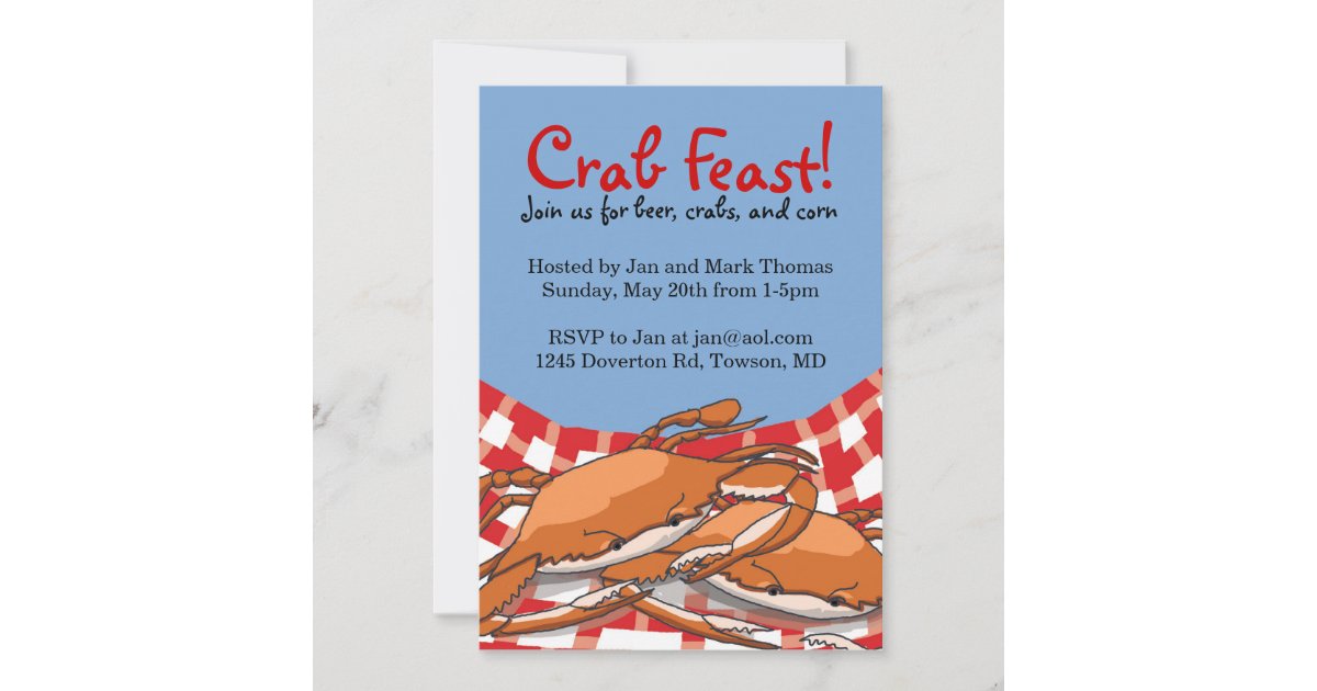 Crab Feast Invitations | Zazzle