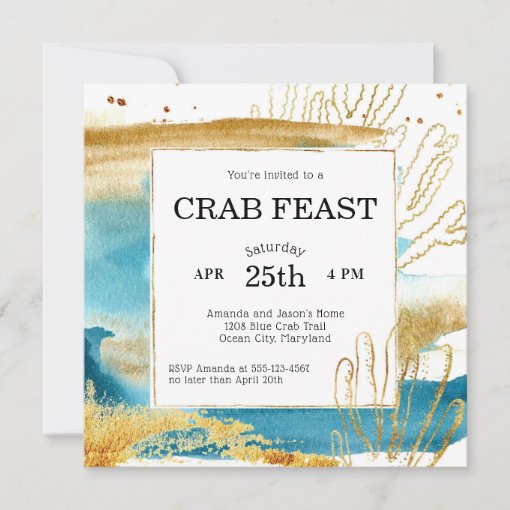 Crab Feast Party, Picnic or Dinner Invitation | Zazzle