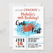 Crab Fest Boil Nautical Birthday Invite | Zazzle