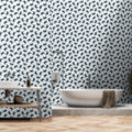 Crab Indigo Blue and White Coastal Pattern Wallpaper | Zazzle