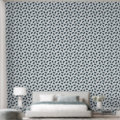 Crab Indigo Blue and White Coastal Pattern Wallpaper | Zazzle