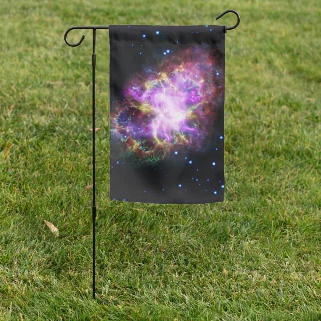 Crab Nebula Supernova Remnant Hubble Composite Garden Flag | Zazzle