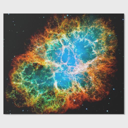 Crab Nebula Supernova Remnant Hubble Space Photo Wrapping Paper | Zazzle