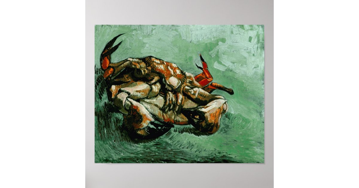 Crab on Its Back (F605) Van Gogh Fine Art Poster | Zazzle