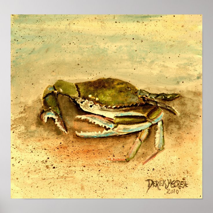crab painting canvas art print | Zazzle