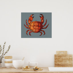 Crab Poster | Zazzle