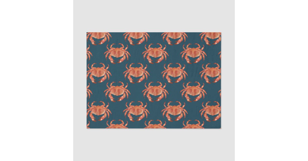 Crabs Seaside Pattern Tissue Paper | Zazzle