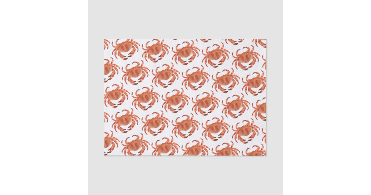 Crabs Seaside Pattern Tissue Paper | Zazzle