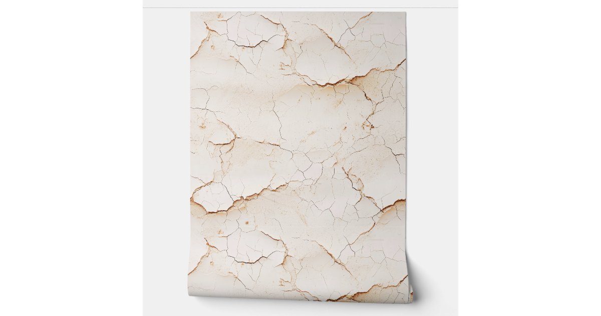 Cracked Cream Painted Textured Wall | Zazzle