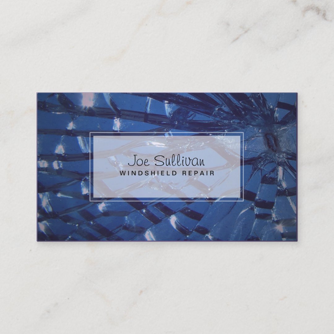 Cracked Glass Windshield Repair Business Card | Zazzle